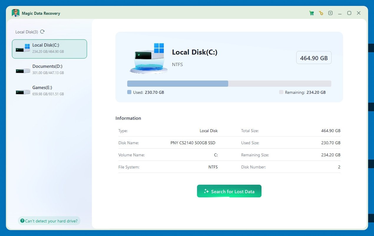 Descargar Magic Data Recovery 3.10 para PC Gratis