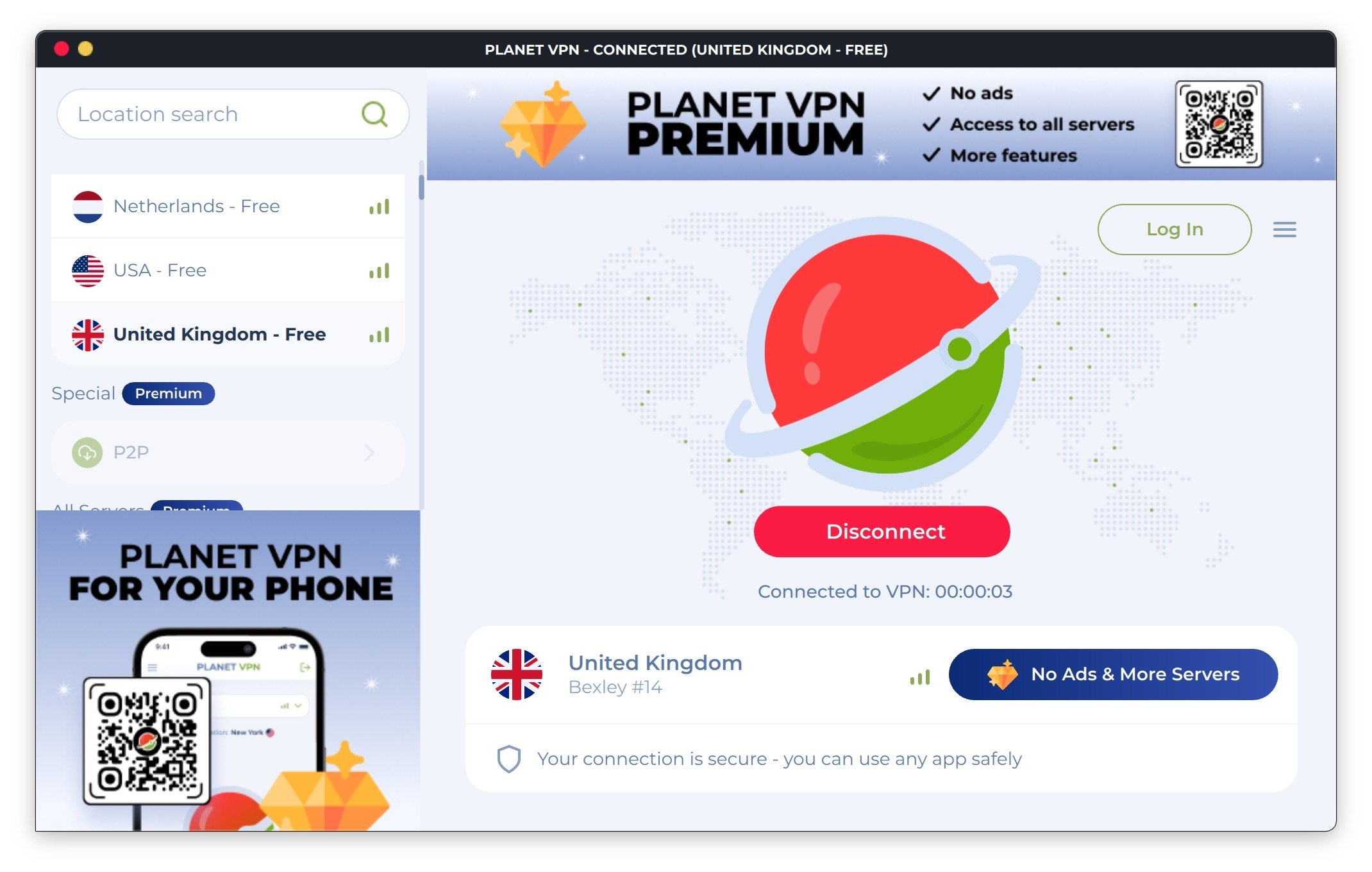 Planet Free VPN 2.10.66.97 - Baixar para Mac Grátis