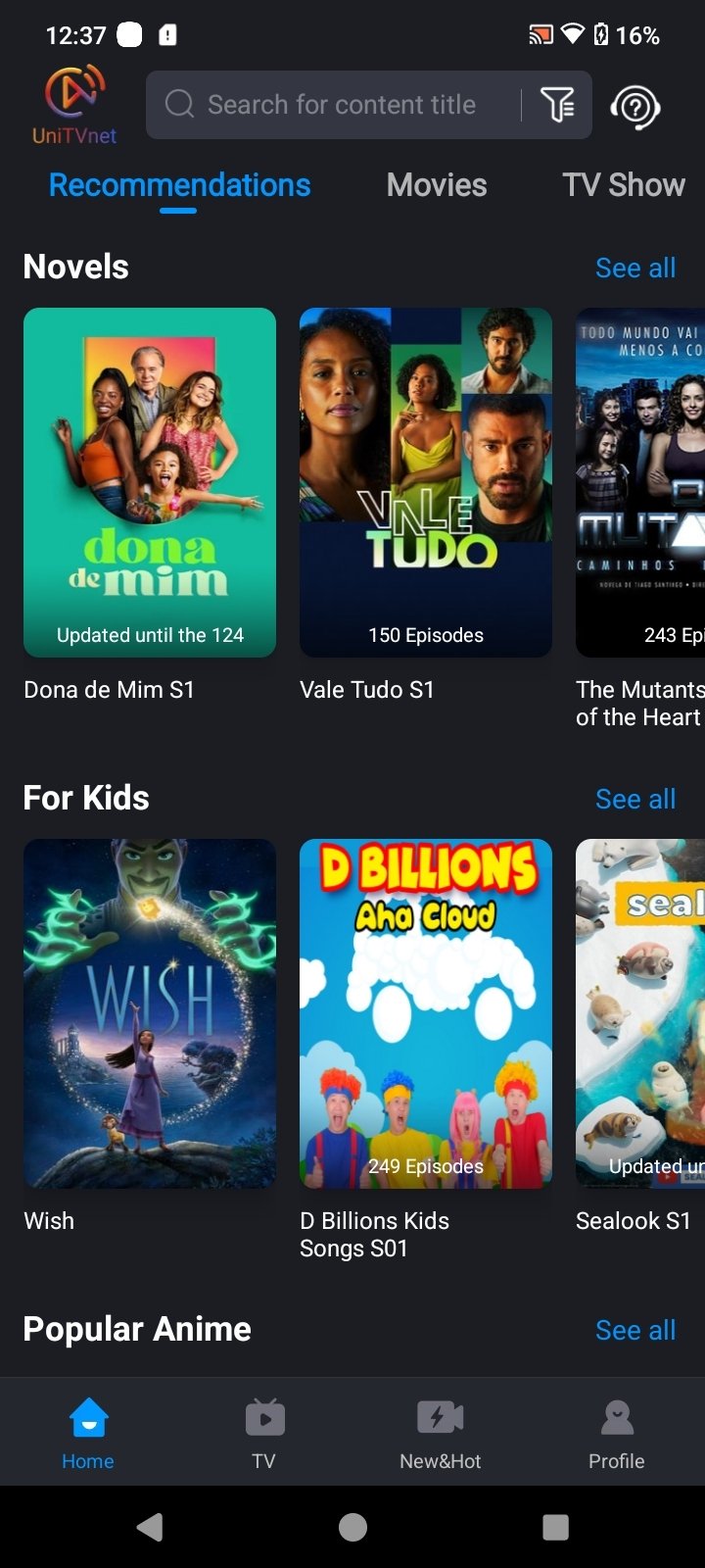 Télécharger UniTVNet 1.8 APK pour Android Gratuit