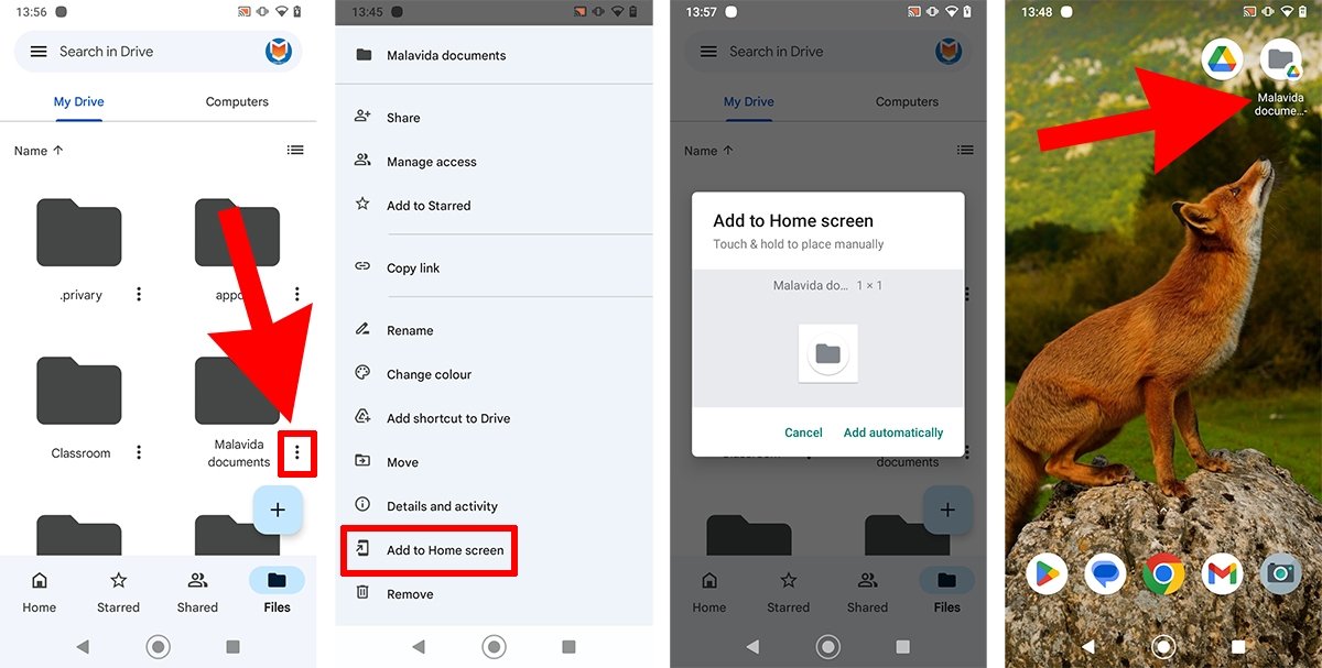 How To Create Shortcuts To Google Drive On Android